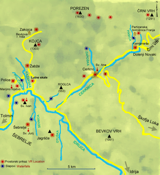 Cerkljansko hribovje :: prostorski atlas