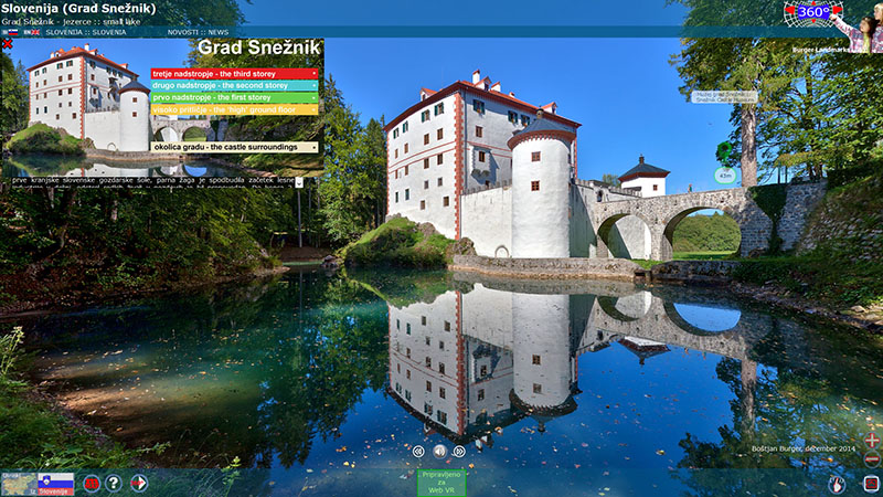 Castles and manors of Slovenia, virtual exploration